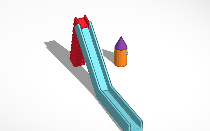 3D design tobogán y cohete - Tinkercad
