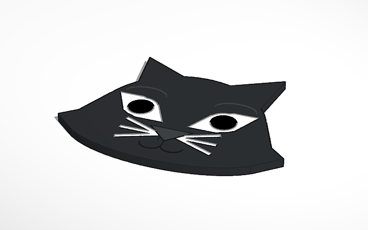 3D design Cat Face - Tinkercad