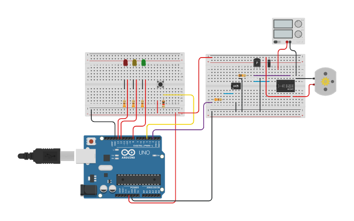 Circuit design Circuito Semáforo | Tinkercad