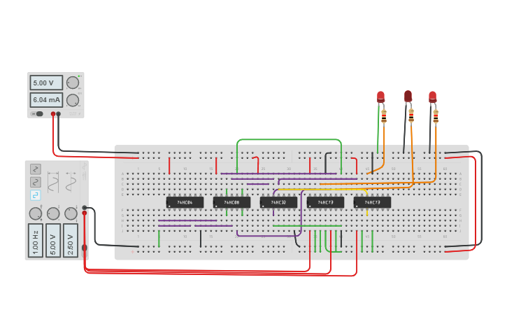 Circuit Design 3 Bit Up Down Counter Using Jk Flip Flop 19070123038