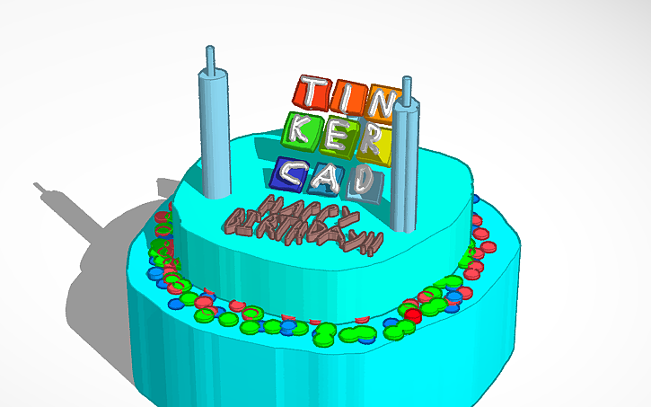 3D design Tinkercad Birthday Cake Scribble | Tinkercad