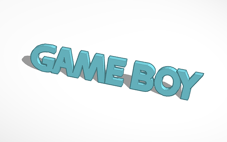 3D design GAME BOY TEXT | Tinkercad