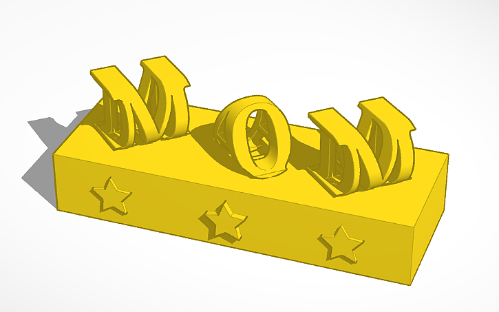 3D design Dual Letter - Tinkercad