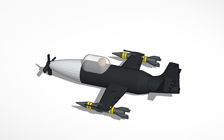 3D design Fighter jet - Tinkercad