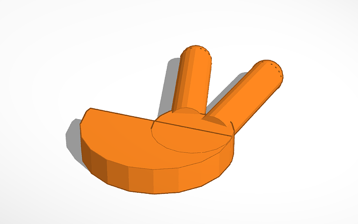 3D design Victory Finger - Tinkercad