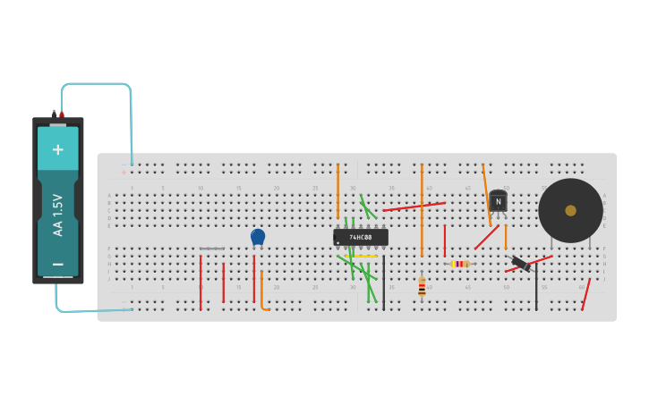 Circuit design Luggage Security System - Tinkercad