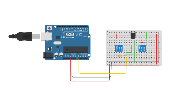 Circuit Design Carga Y Descarga De Capacitor Tinkercad