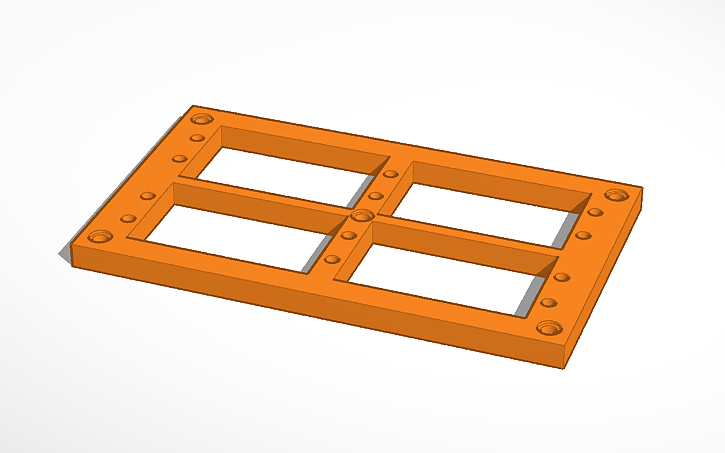 3D design Tray_Quad_Module_bay_adapter_v17 - Tinkercad