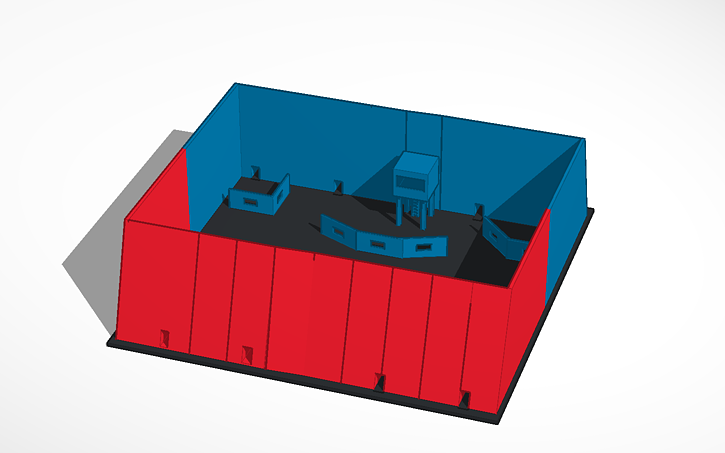 3D design Airsoft field - Tinkercad