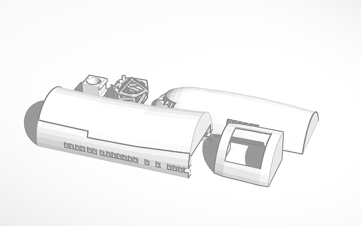 3D design NASA SOFIA Forward Fuselage Resin Print Build | Tinkercad