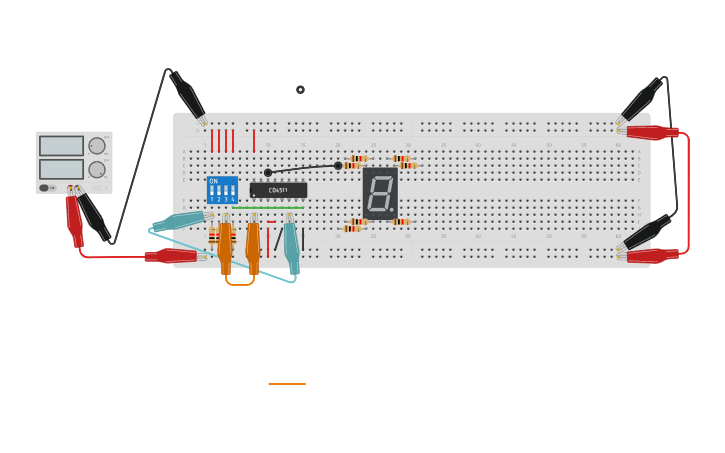 Circuit Design Comprobación Compuertas Bcd A 7 Segmentos Tinkercad
