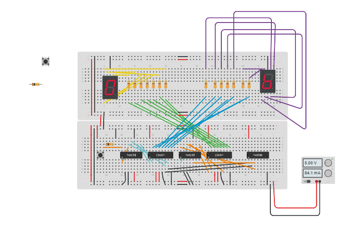 Circuit design Copy of Logic Design (Lab 4) - Tinkercad Circuit design Copy of Logic Design (Lab 4) - Tinkercad