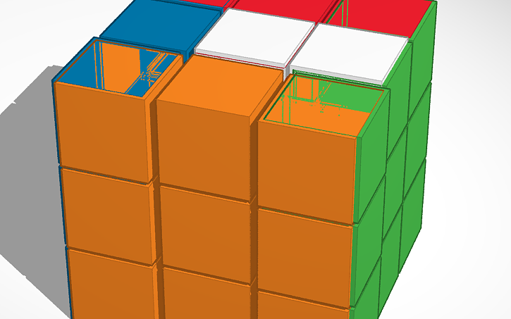 3D design Rubiks cube - Tinkercad
