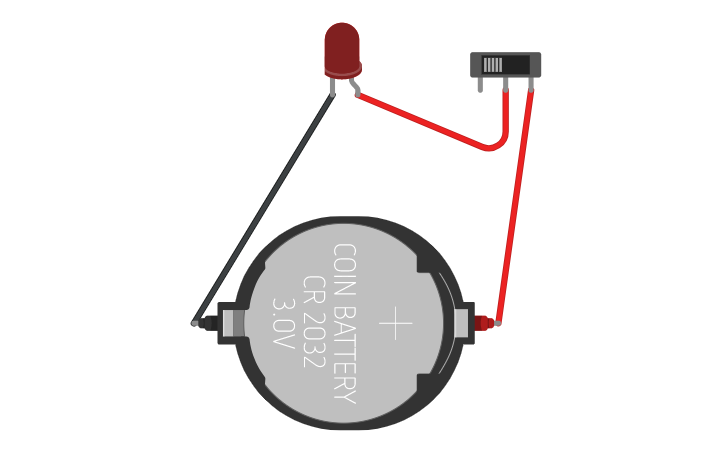 Circuit design LED circuit with a switch | Tinkercad