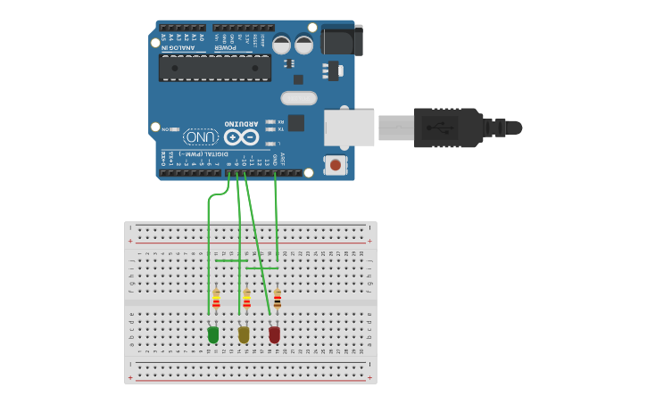 Circuit design semaforo? - Tinkercad