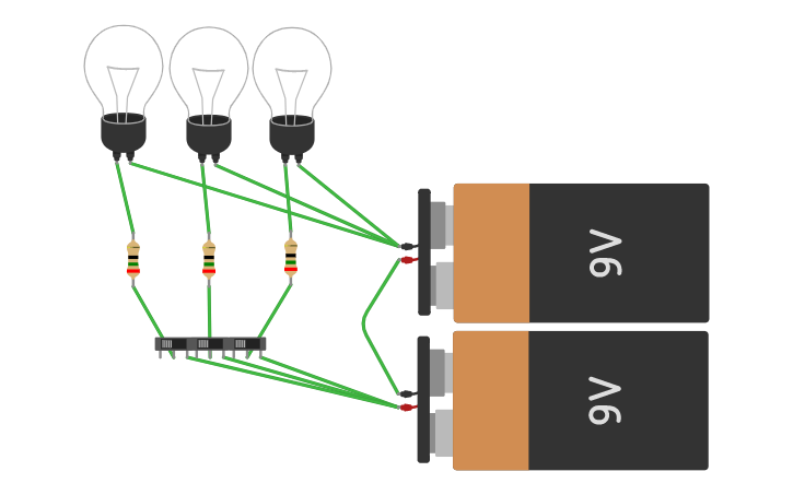 Circuit design 3 level flashlight - Tinkercad