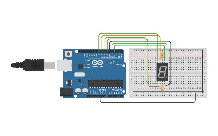 Circuit Design Circuito De Display De 7 Segmentos Tinkercad