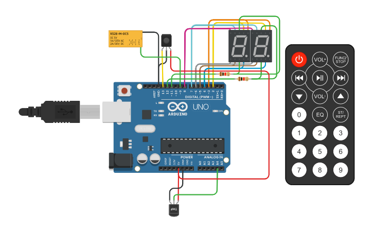 Circuit Design Control Temperature Tinkercad
