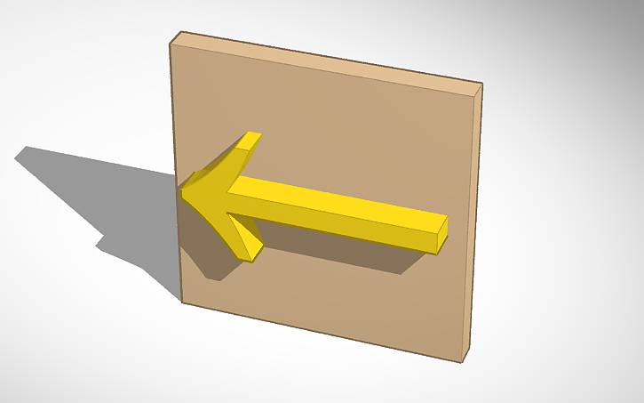 3D design Arrow Sign - Tinkercad