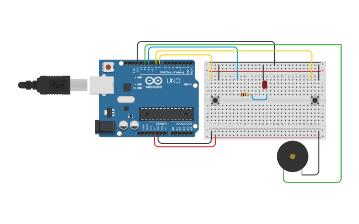 Circuit Design Control Led Brightness Using Pushbuttons Tinkercad