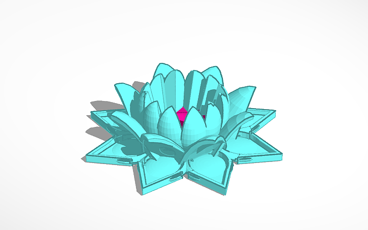 3D design Lotus flower design - Tinkercad