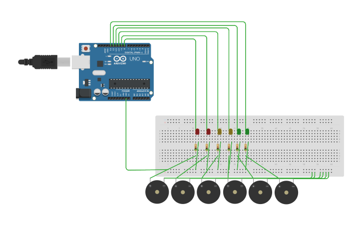Circuit design Piezo Buzzer - Tinkercad