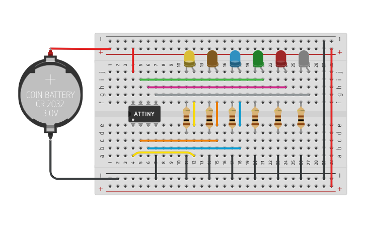 Circuit Design Attiny Blink Tinkercad 