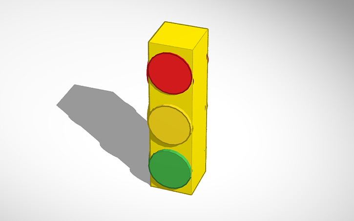 3D design STOP light - Tinkercad