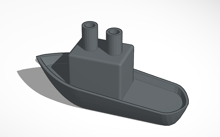 3D design small toy boat - Tinkercad