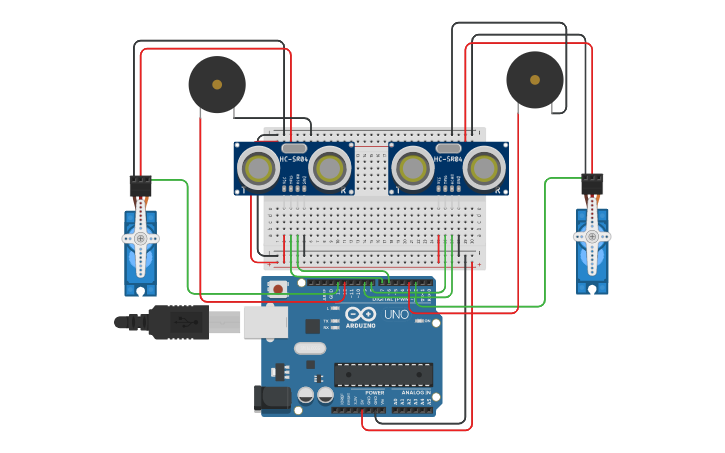 Circuit Design Ultrasonic Counter Up Down Tinkercad