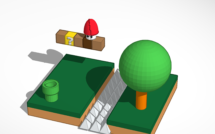 3D design Super Mario Bros! - Tinkercad