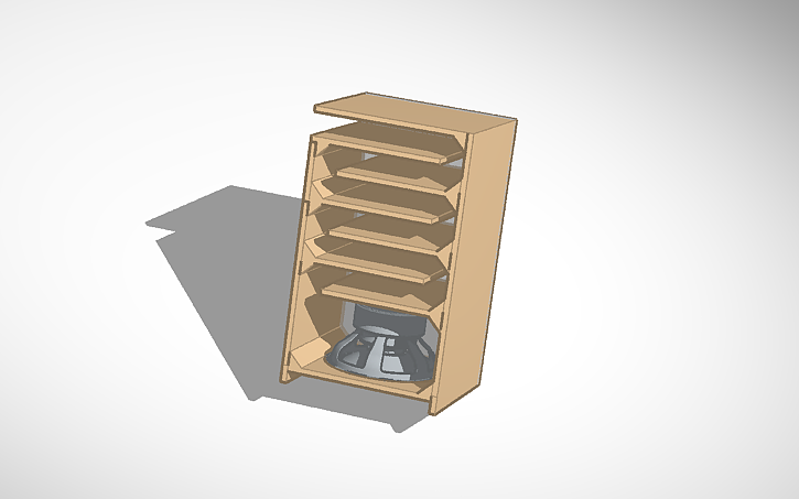 3D design subwoofer box | Tinkercad