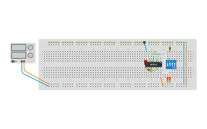 Circuit design Emulated EOR Gate - Tinkercad