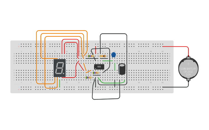 Circuit design My 7 segment 555 Timer Circuit - Tinkercad