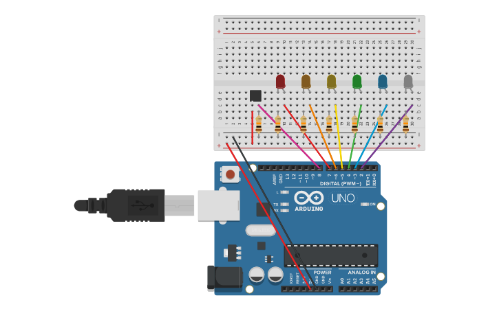 Circuit design Digital Hourglass - Tinkercad