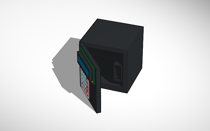 3D design Caja Fuerte Prototipo 1 - Tinkercad