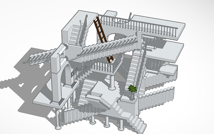 3D design M.C. Escher Construction - Tinkercad