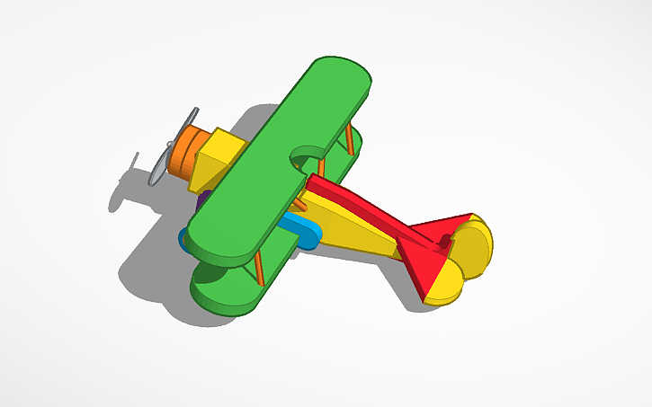 3d Design Tinkercad Biplane Sim Lab Tinkercad