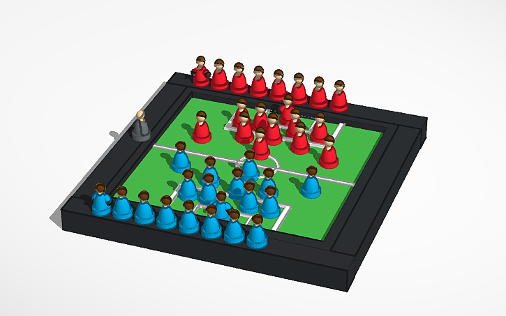 3D design Football Chess Board - Tinkercad
