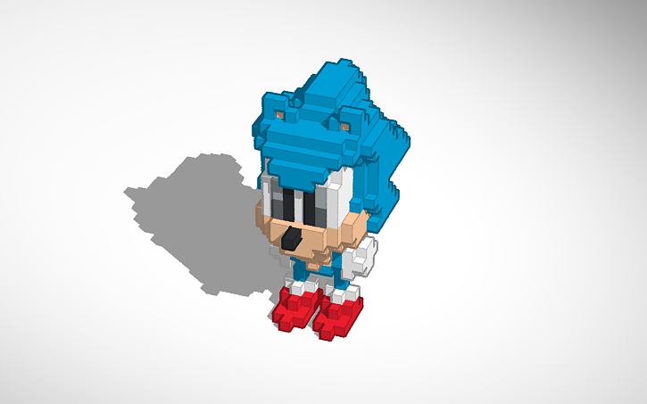 3D design Chibi Sonic - Tinkercad