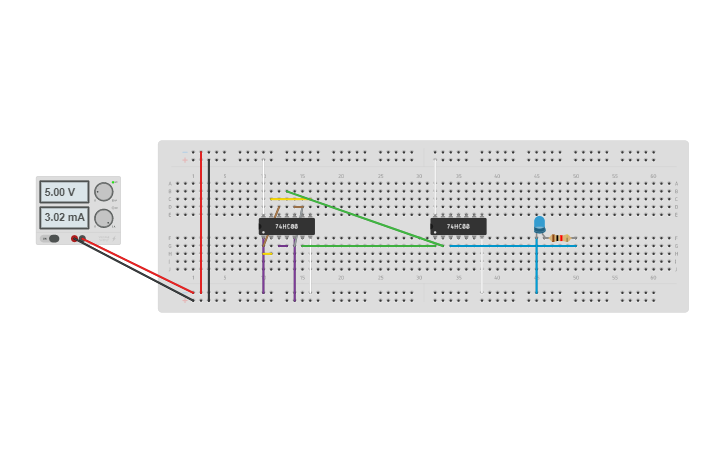Circuit design 171 - EXP 3(iii) - K MAP - Tinkercad