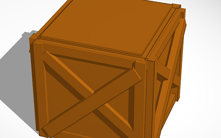 3d Design Crate Closed Tinkercad