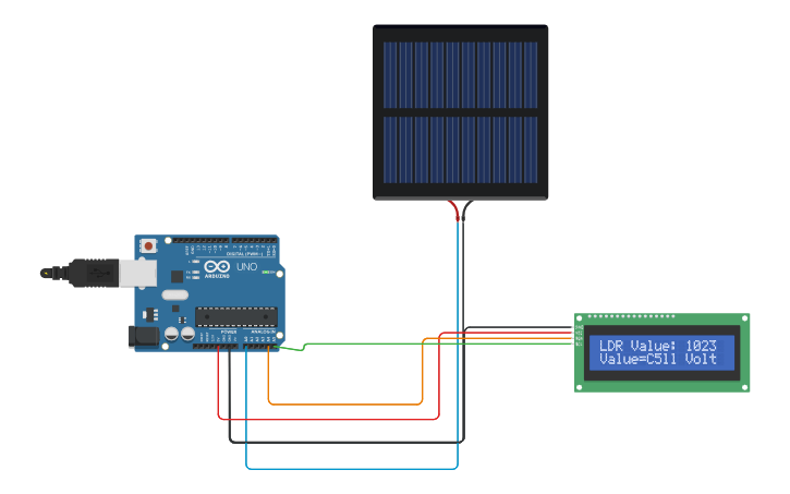 Circuit design Solar Cell - Tinkercad