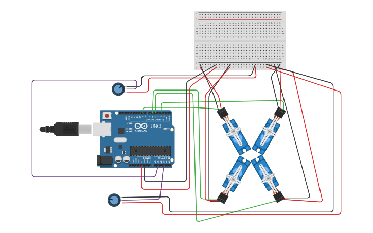 Circuit design Steering - Tinkercad