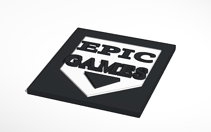 3D design epic games logo - Tinkercad