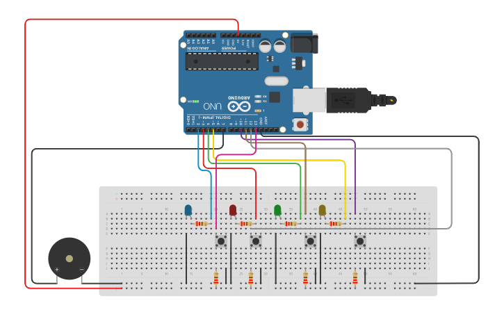 Circuit Design Simon Dice Tinkercad