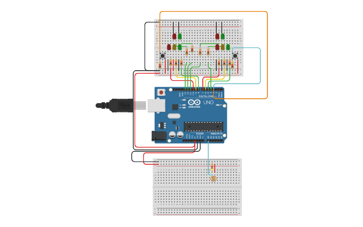 Circuit design semaforo a 2 vie con sensore di luminosità e semaforo ... Circuit design semaforo a 2 vie con sensore di luminosità e semaforo ...