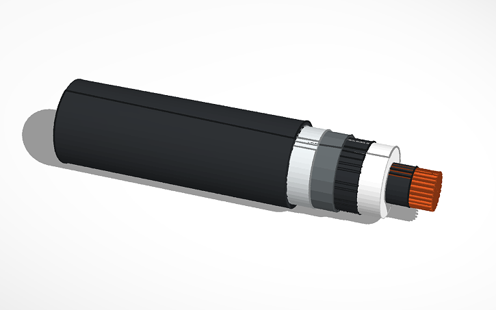 3D design HV Cable - Tinkercad