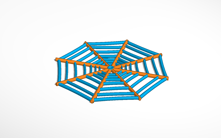 3D design spider web - Tinkercad