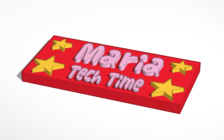 3D design License Plate Maria | Tinkercad